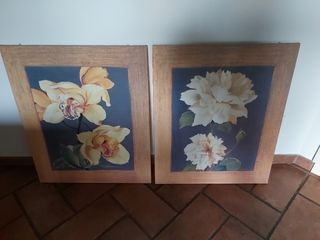 Quadri in cotone riproduzione fiori