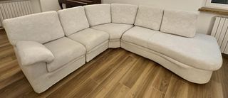 Divano angolare bianco