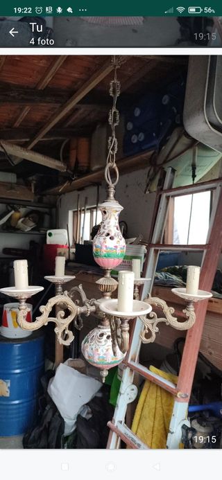 Lampadario vintage ceramica