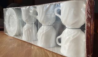 Servizio 6 tazzine e sotto tazzine da caffè