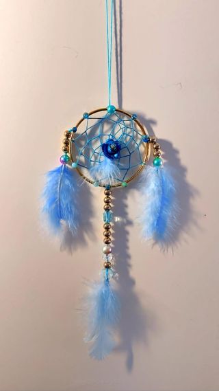 Acchiappasogni azzurro decorazione