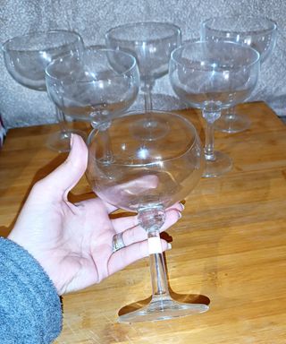 6 calici coppa larga vintage originali