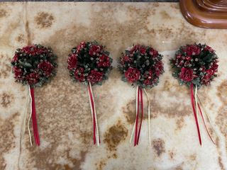 coccarde natalizie per candelabro