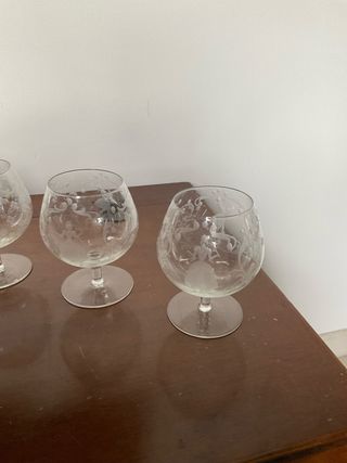 Bicchieri da cognac in cristallo vintage
