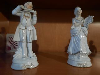 coppia statuine in ceramica