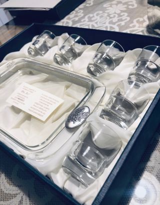 Bicchierini e Vassoio in Argento Certificato