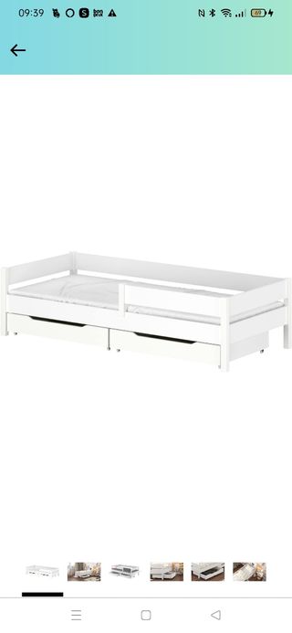 Letto singolo con cassetti