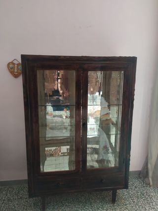 vendo vetrinetta vintage in legno anni '50