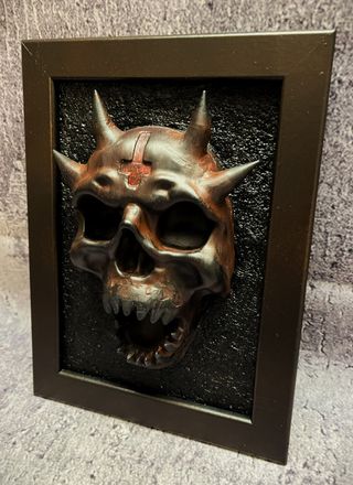 Teschio con Corna su Quadro