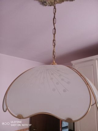 lampadario e coppia di abat-jour