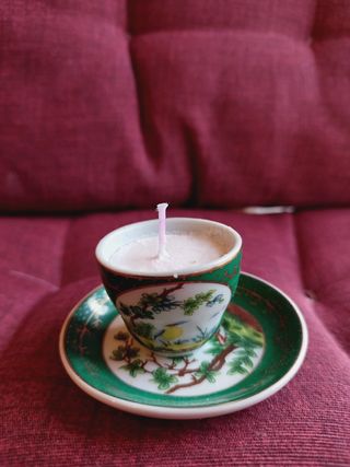 candela in tazza piccola