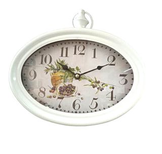 orologio analogico da parete muro vintage ovale