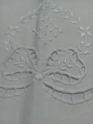 Coppia federe antiche lino tutte a mano