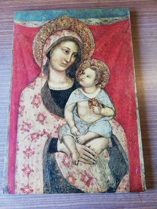 Quadro in legno Madonna con bambino