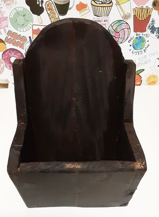 Portalettere/portaoggetti in legno fatto a mano