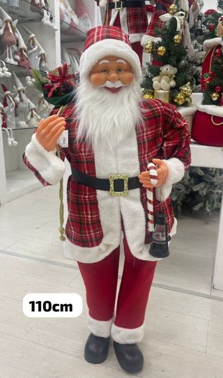 Babbo natale vestito scozzese 110 cm