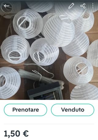 40 lampade solari e 20 sfere luminose