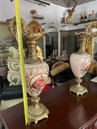 Coppia di vasi anfore decorate