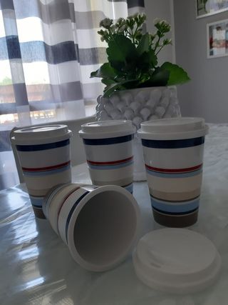 Set 4 Mug Tazze da viaggio