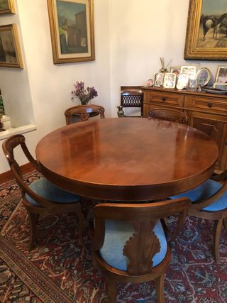 tavolo rotondo con 6 sedie