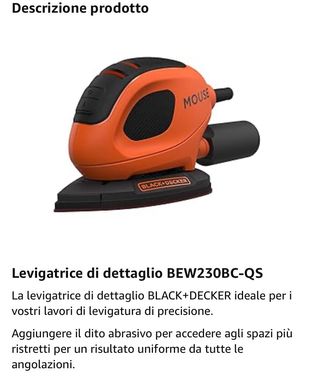 Levigatrice portatile Black&Decker nuova.
