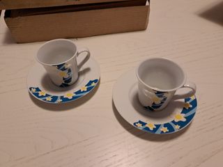 Set 12 tazzine caffè con piattini