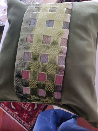 Federa cuscino velluto lavorato