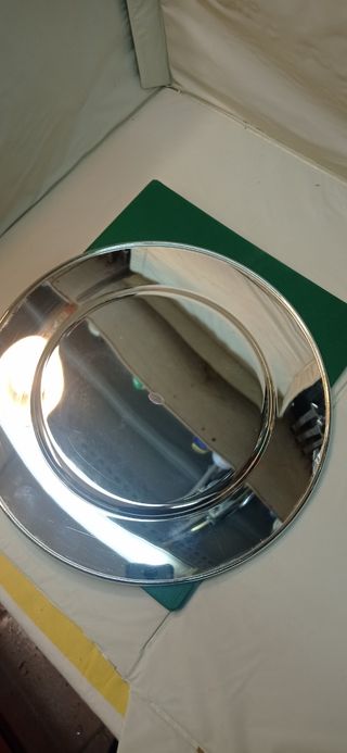 2 Vassoio silver plated tondi