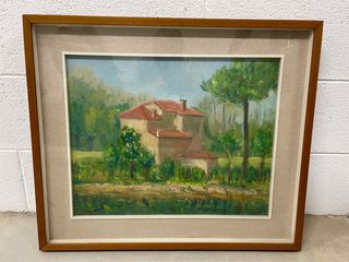 quadro a olio paesaggio campagna