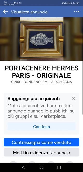 Portacenere hermes paris