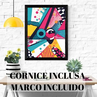 40x30 Quadro Astratto Moderno - Stampa con Cornice