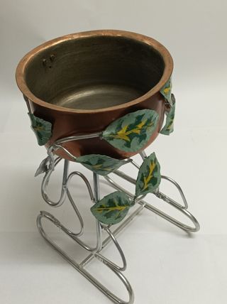 Portafiori in ferro e rame