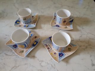 4tazzine caffè - porta olio e aceto in ceramica -
