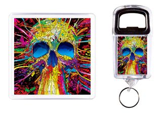 Apri bottiglia e sottobicchiere Pop Skull