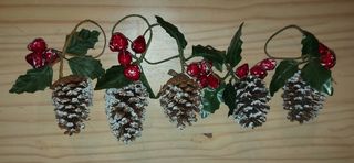 6 pigne addobbi Natale