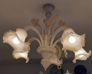 Lampadario in vetro stile isola veneta