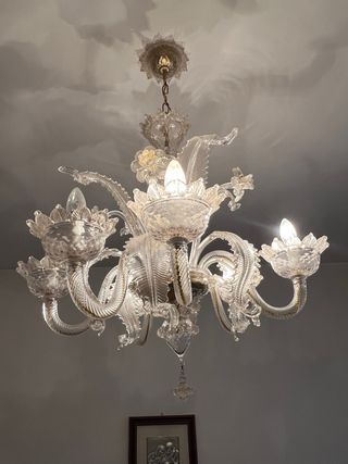 Lampadario in vetro di Murano