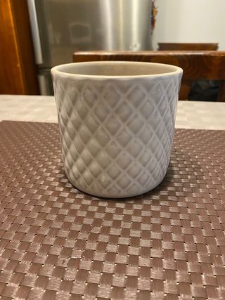Vaso bianco e beige