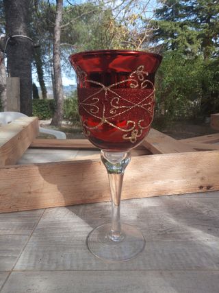 Calice vetro rosso