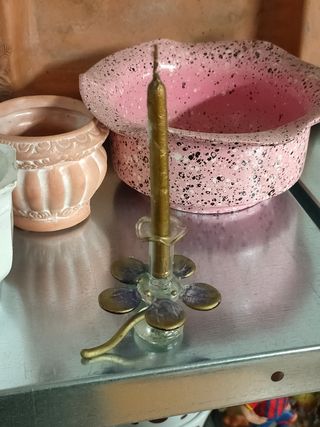 Piccolo portacandele in vetro