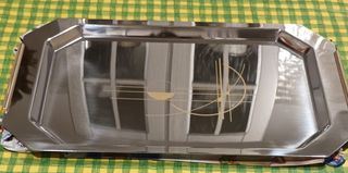 Vassoio Tomasoni 47cm acciaio inox e oro