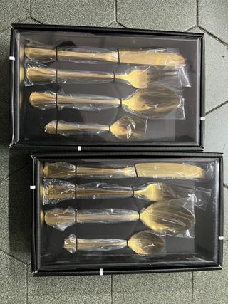 Posate acciaio inox oro