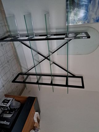 Scaffale metallo/vetro