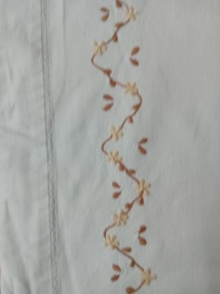 Lenzuola matrimoniale con federe a mano