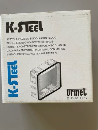 Urmet 1155/61 K-STEEL SCATOLA INCASSO TELAIO