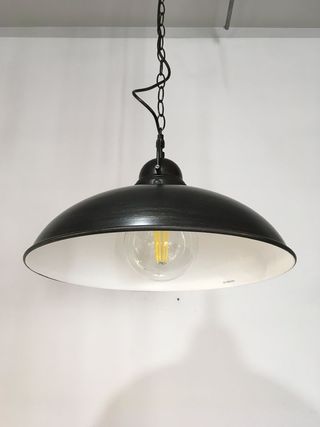 Lampadario metallo nero anticato
