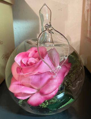 Vaso in vetro soffiato a forma di mela