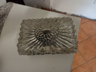 Plafoniera vintage in vetro