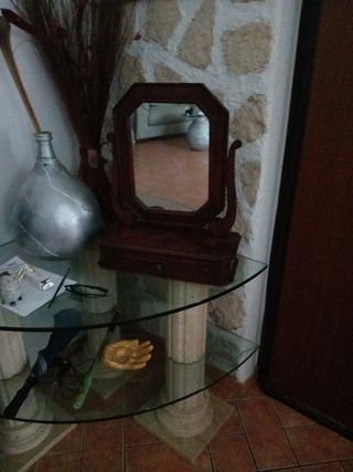 Specchiera con cassetto antico