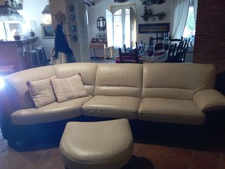 divano in ecopelle e nappa 4 posti